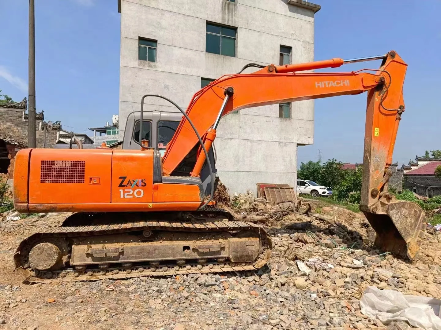 Second Hand Construction Equipment Zax120-5 Earth Moving Excavator ...