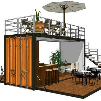 20ft Modern Prefab Shipping Container Coffee Shops Fast Food Kiosk ...