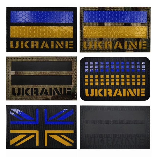 Ukrainian National Emblem Tactical Badge Ir Infrared Black Reflective ...