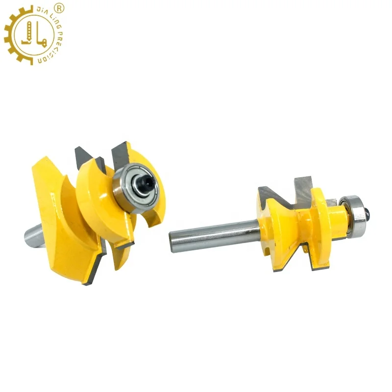 8mm Shank V-Notch Tongue and Groove Flooring Router Bit Set With Edge ...