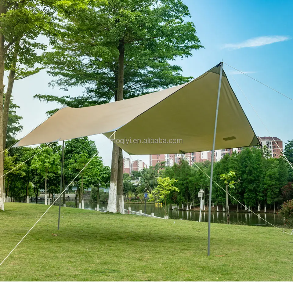 3*5 M Khaki Skylight Shelter With 210d Silver Oxford Cloth Outdoor ...
