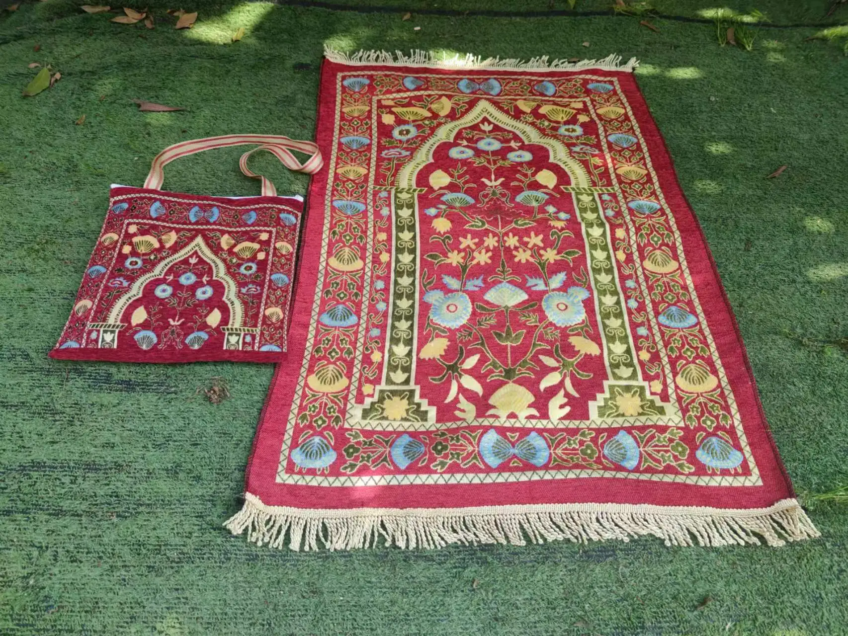 Turkish Prayer Mat Gift Set Mecca Light Weigh Travel Prayer Mat Travel ...