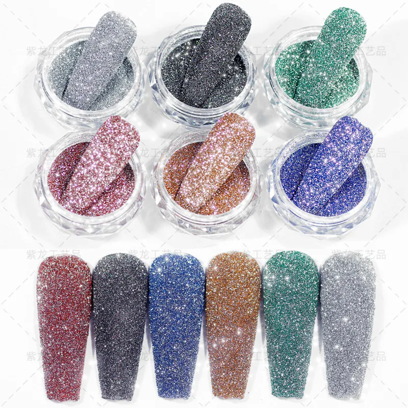 Hot Selling Nail Art Crystal Diamond Powder Burst Flash Mixed Glass ...
