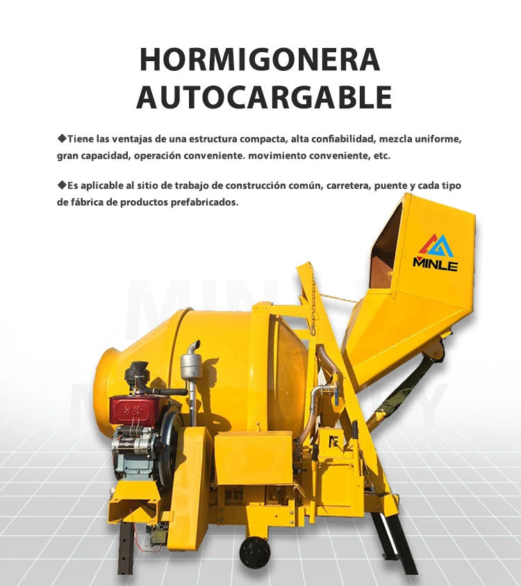 Hormigonera De Cemento Autocargable De 350 Litros De Venta Caliente Con ...
