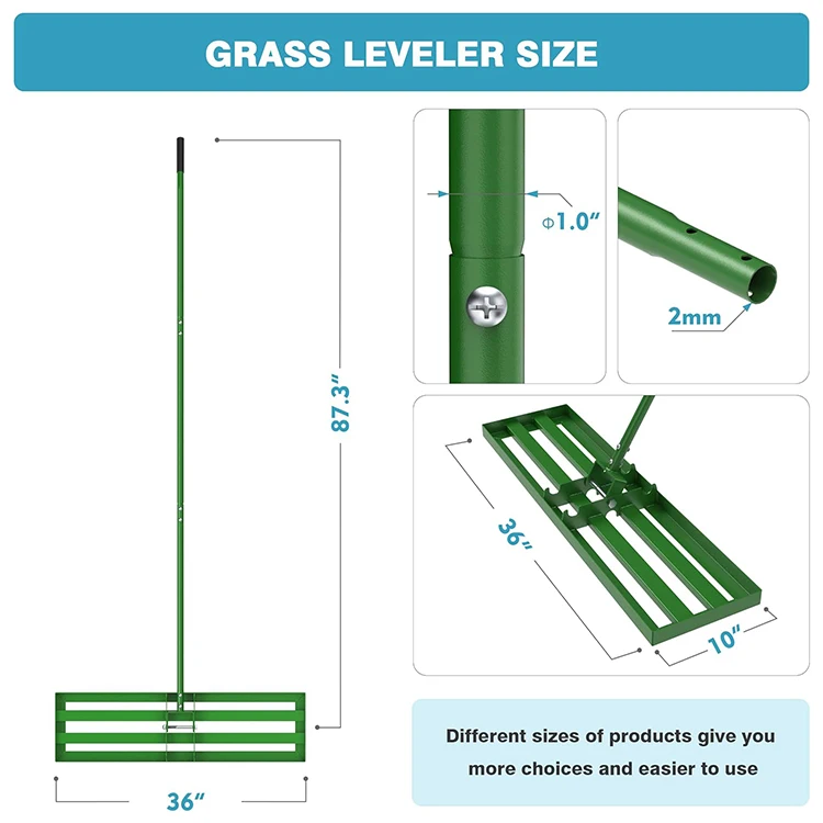 Jh-mech Oem Lawn Leveling Tool Heavy Duty Ground Plate Rake For Lawns ...