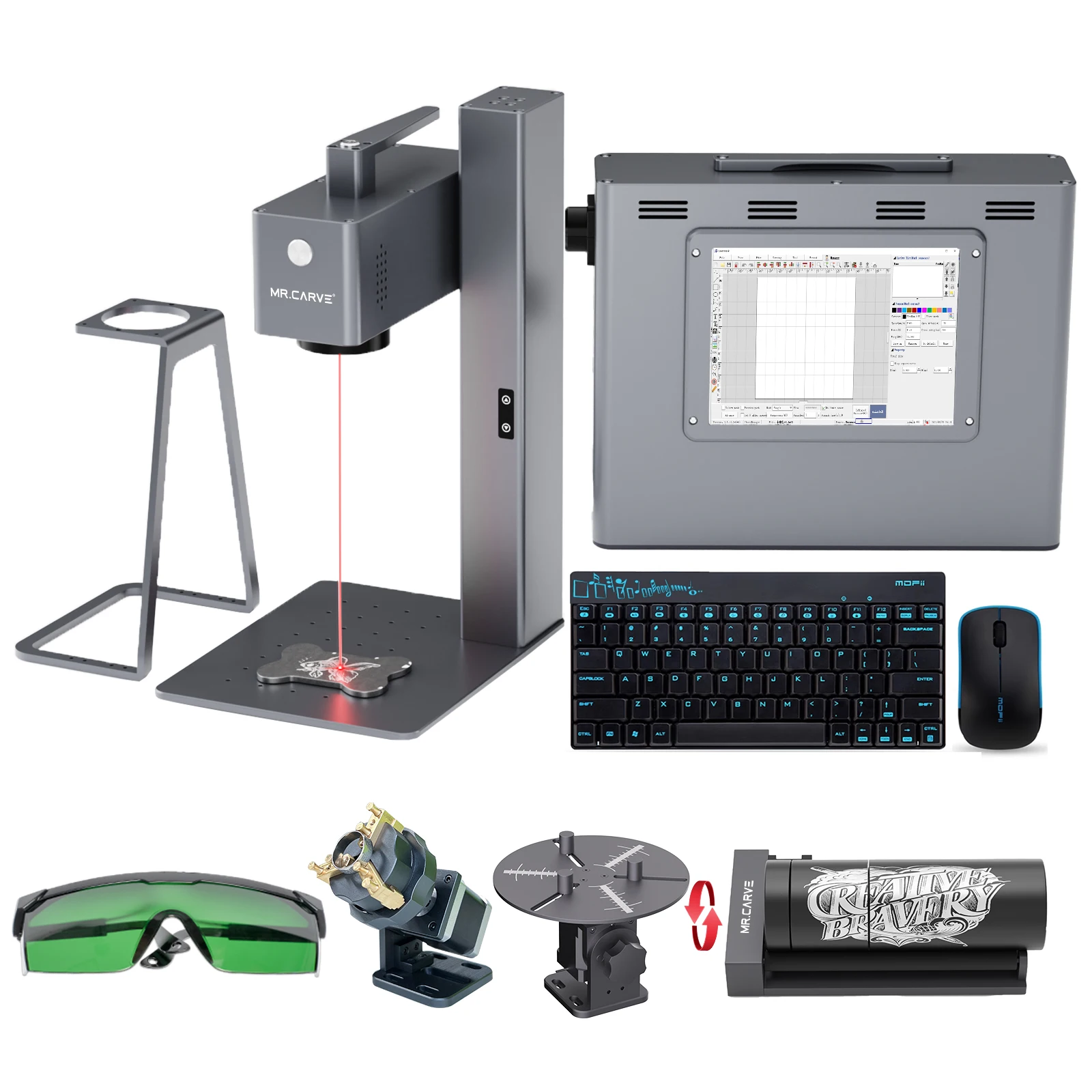 Mobile App Operation Mr Carve C2S 20W Fiber Laser Engraving Machine