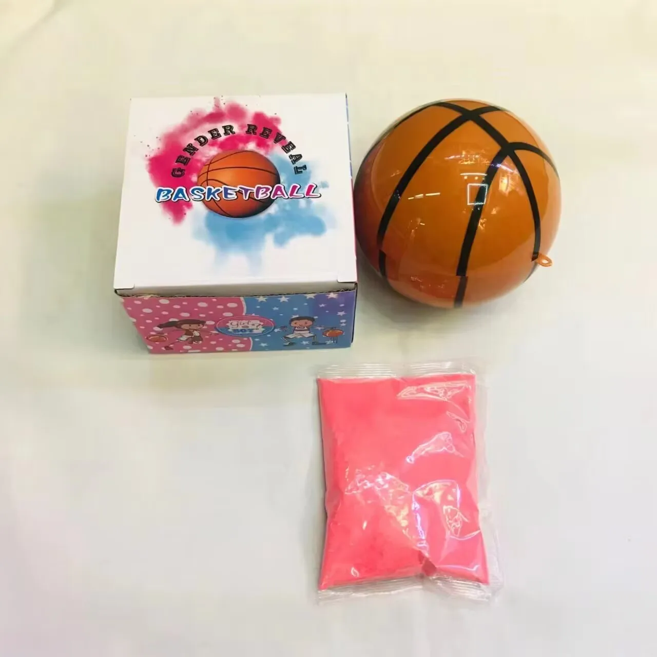 Safe Smoke Bomb Gender Reveal - Soccer Ball with Solvent Powder