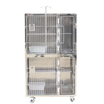 Leshypet Animal Stainless Steel Vet Pet Dog Cage Kennel Cages Clinic ...