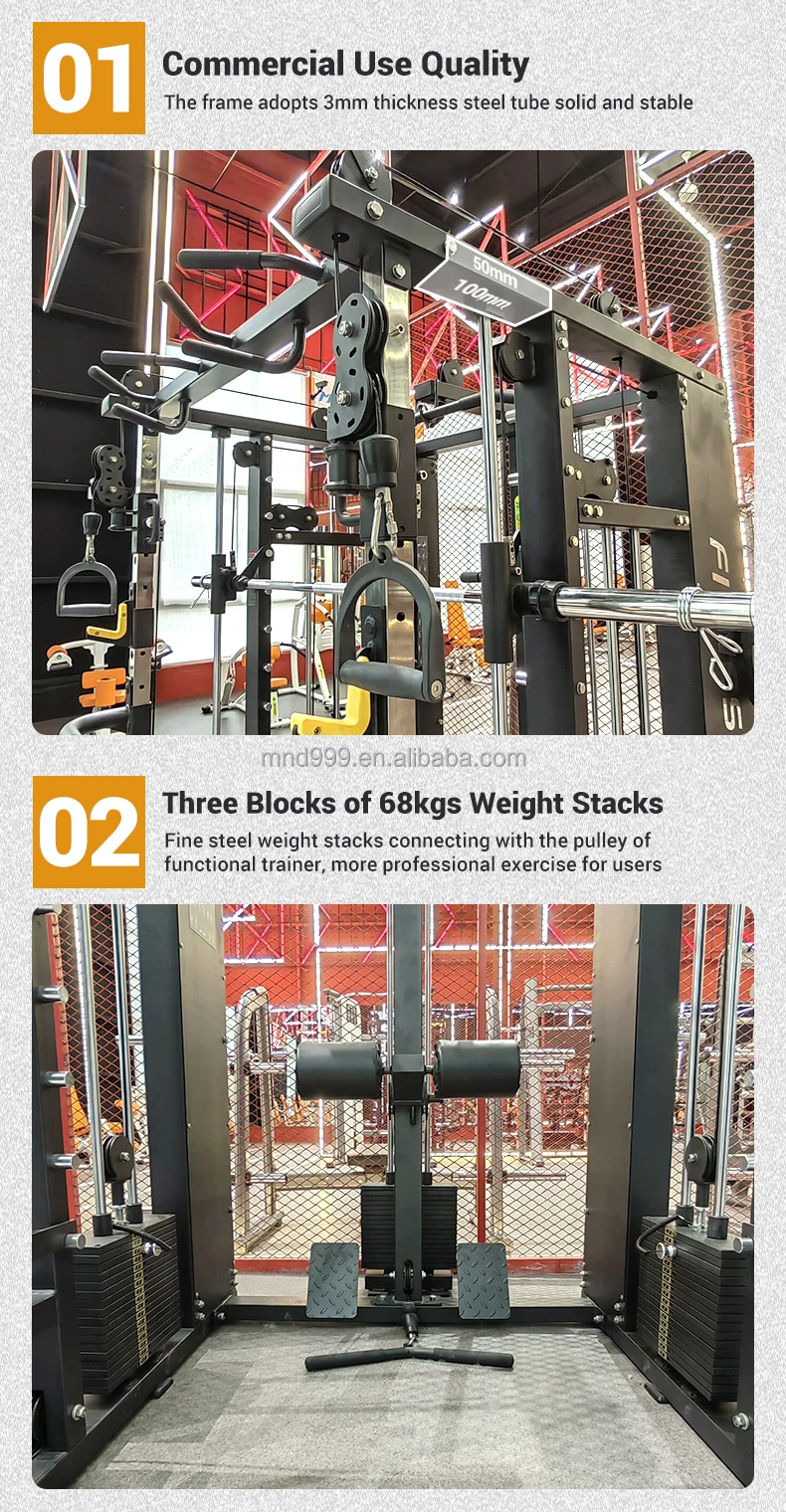 Multi-functional Smith-machine Commercial Use Gym Equipment Mnd-c86 For ...