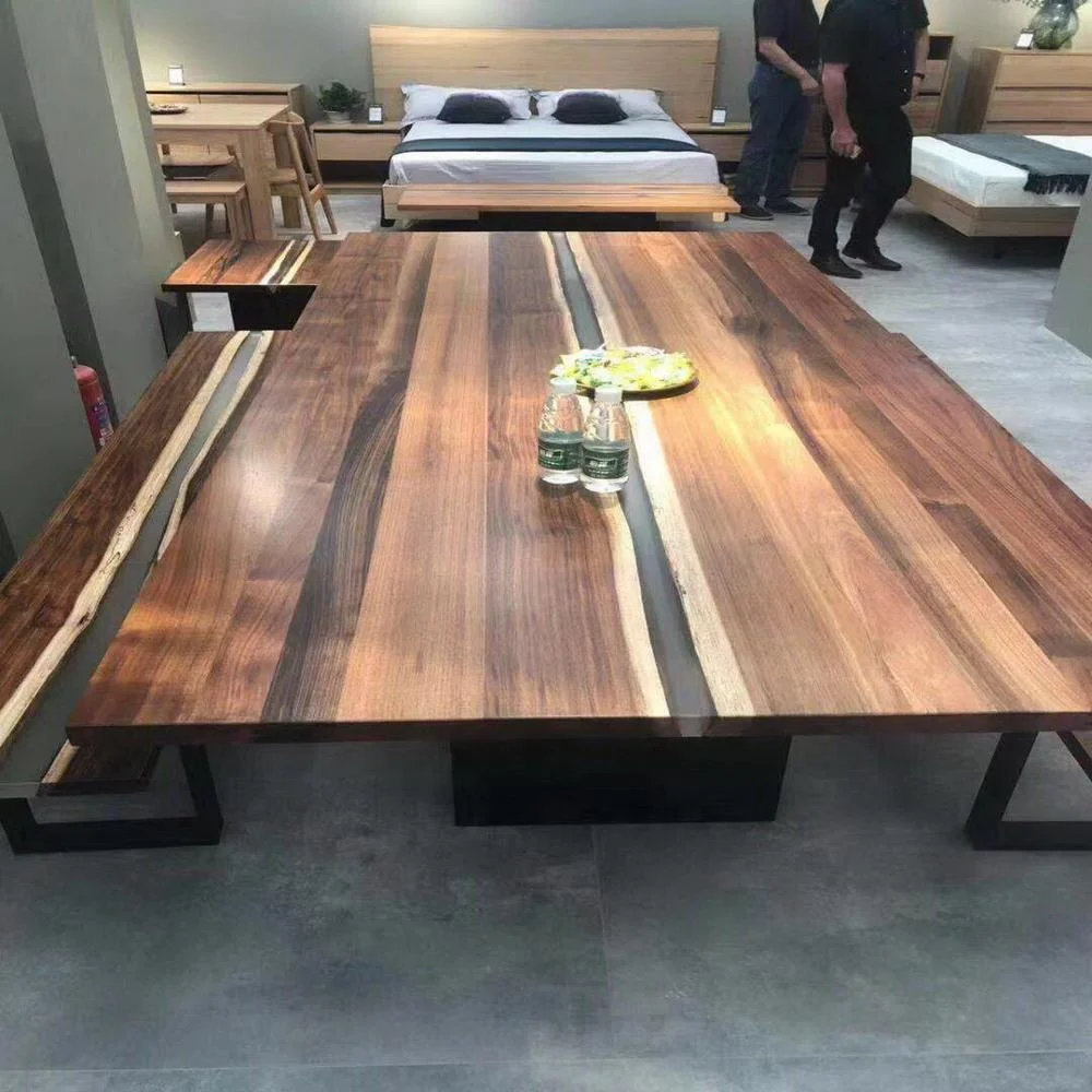 Epoxy Table American Black Walnut Slab With Epoxy Resin Custom Made ...