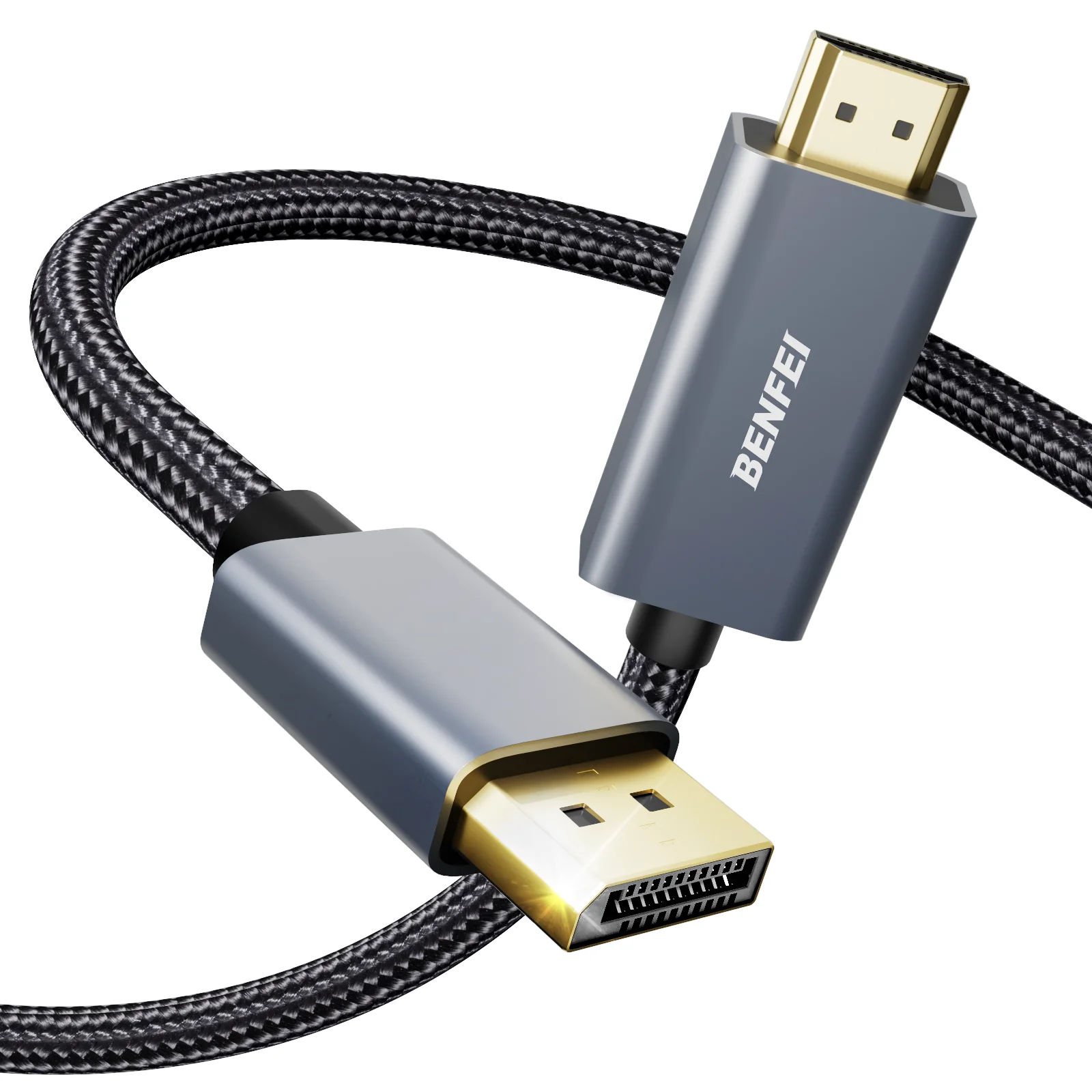 Benfei Displayport To Hd-mi 1.8 Meter Cable,Aluminum Case Nylon Cable ...