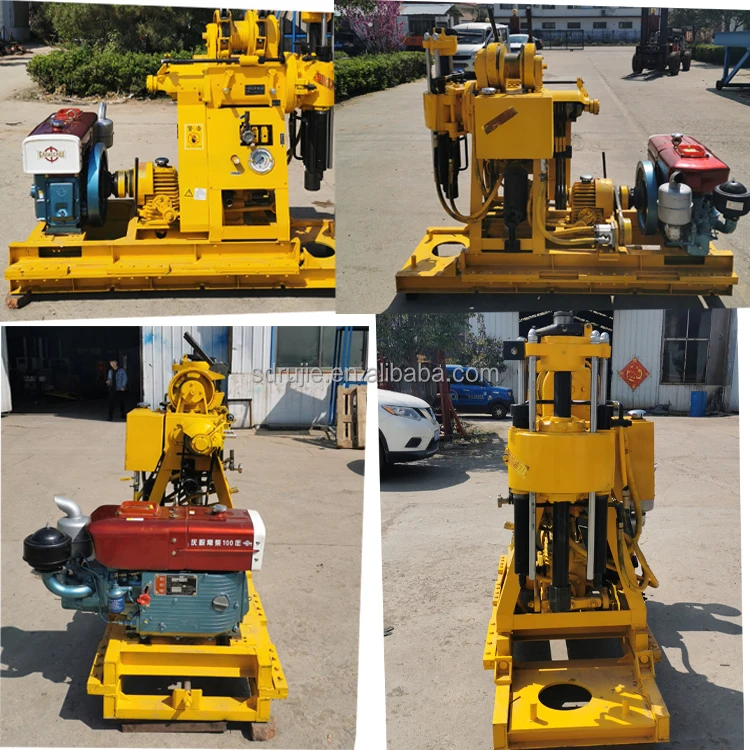 Portable Wheels Rock Core Drilling Machine Diesel Hydraulic Core ...