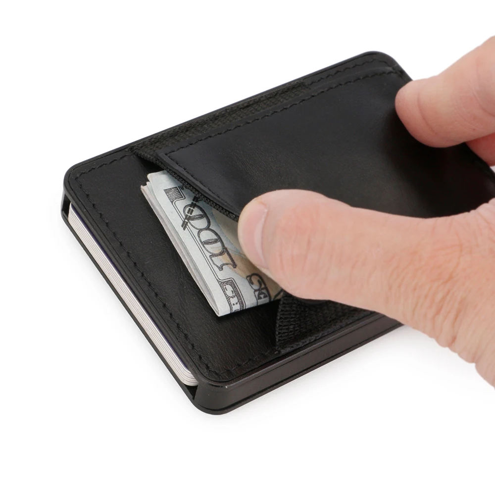 Automatic Patent Owner Mens Slim Genuine Leather Wallets Men Rfid ...