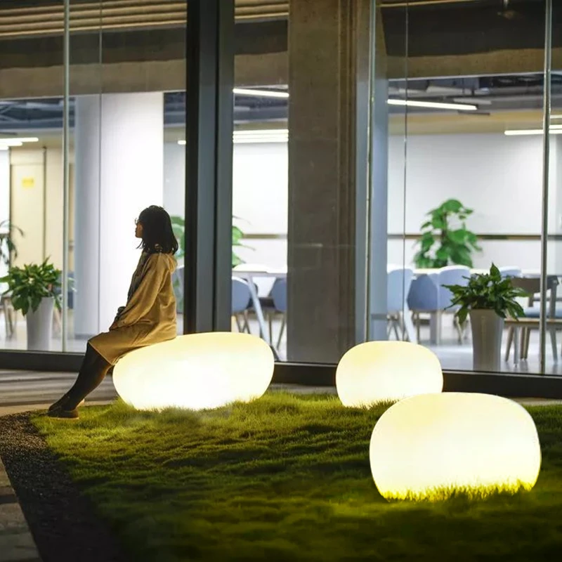 Waterproof Solar and Electric Powered LED Decor Stone Outdoor Rock ...