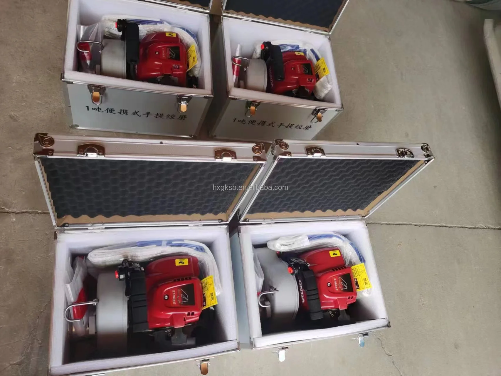 1 Ton Grinding Machine Capstan Windlass Winch Gasoline Engine Driven ...