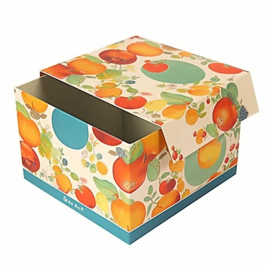 Customized Cheap Cardboard Apple Cake Fruit Box Fruit Gift Box With Lid ...