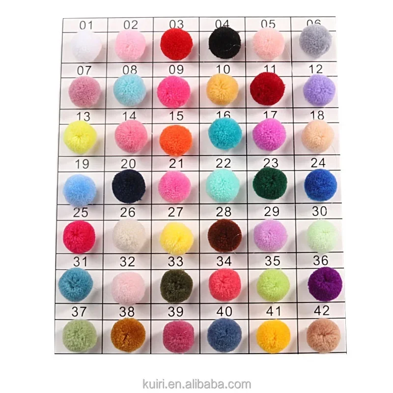 20mm Soft Pom Poms For Needlework Fluffy Pompoms Ball Handmade Kids ...