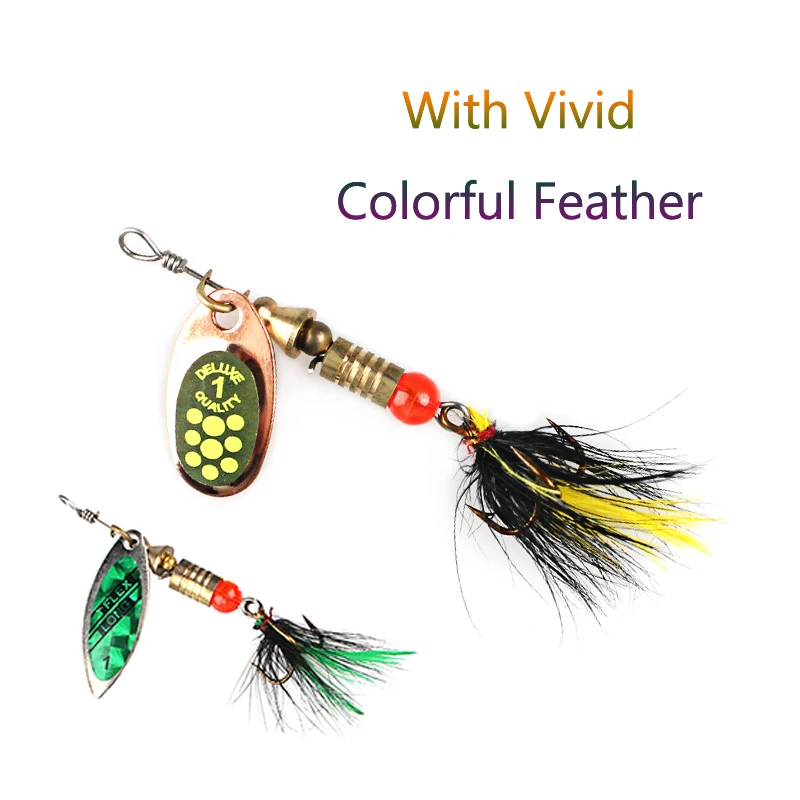 Fishing Spinner 3g4g5g Metal Spoon Painted Bait Lure Tail Freshwaters ...