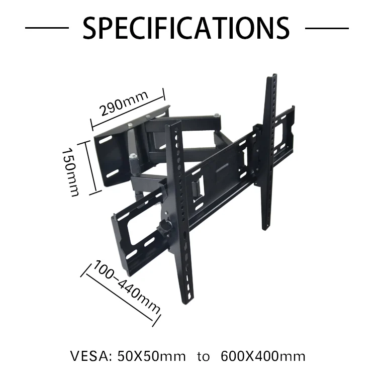 TV Wall Bracket - Adjustable, Rotatable Mount for 32-70 Inch Tvs
