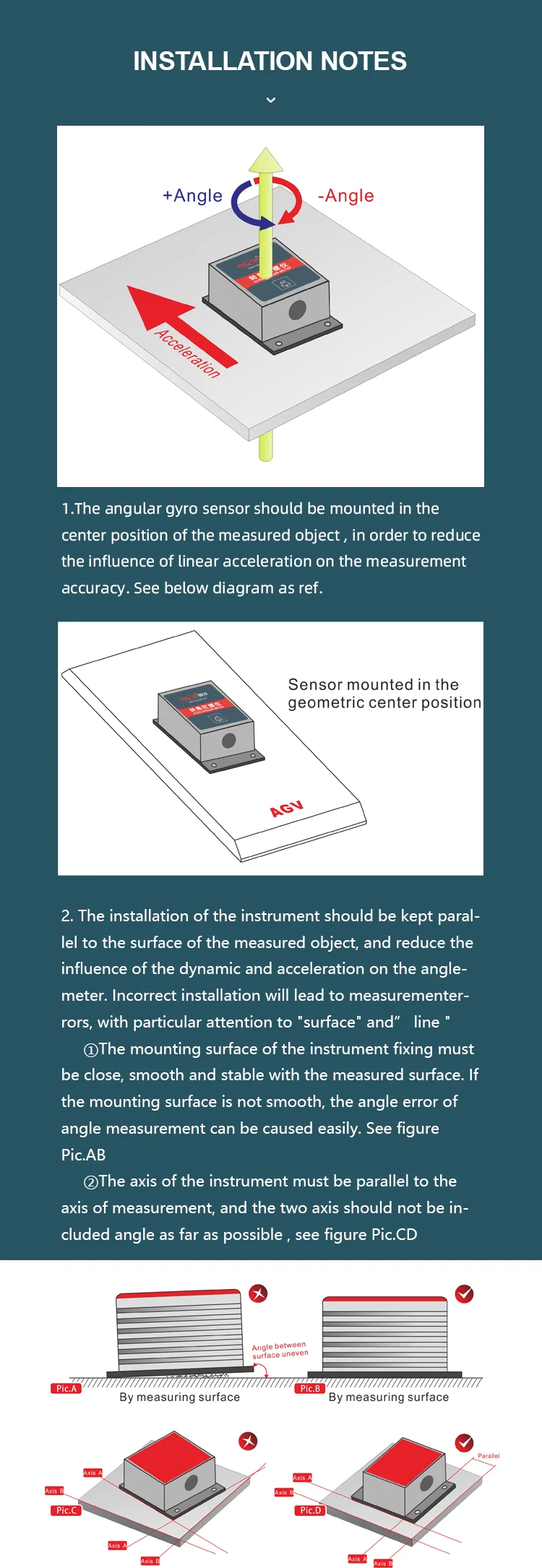 Tl720d Gyroscope Sensor Heading Measuring Mems Inertial Sensor 3d Digital Compass With Dual Axis ...