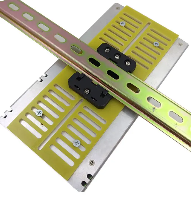 Sturdy 35mm DIN Rail Clip Adapter Plate - Universal Mounting