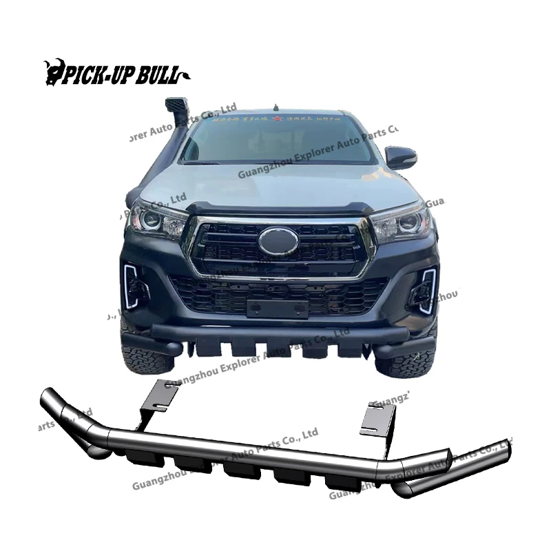 Steel Front Bumper for Hilux 2016-2024 - Durable & Stylish