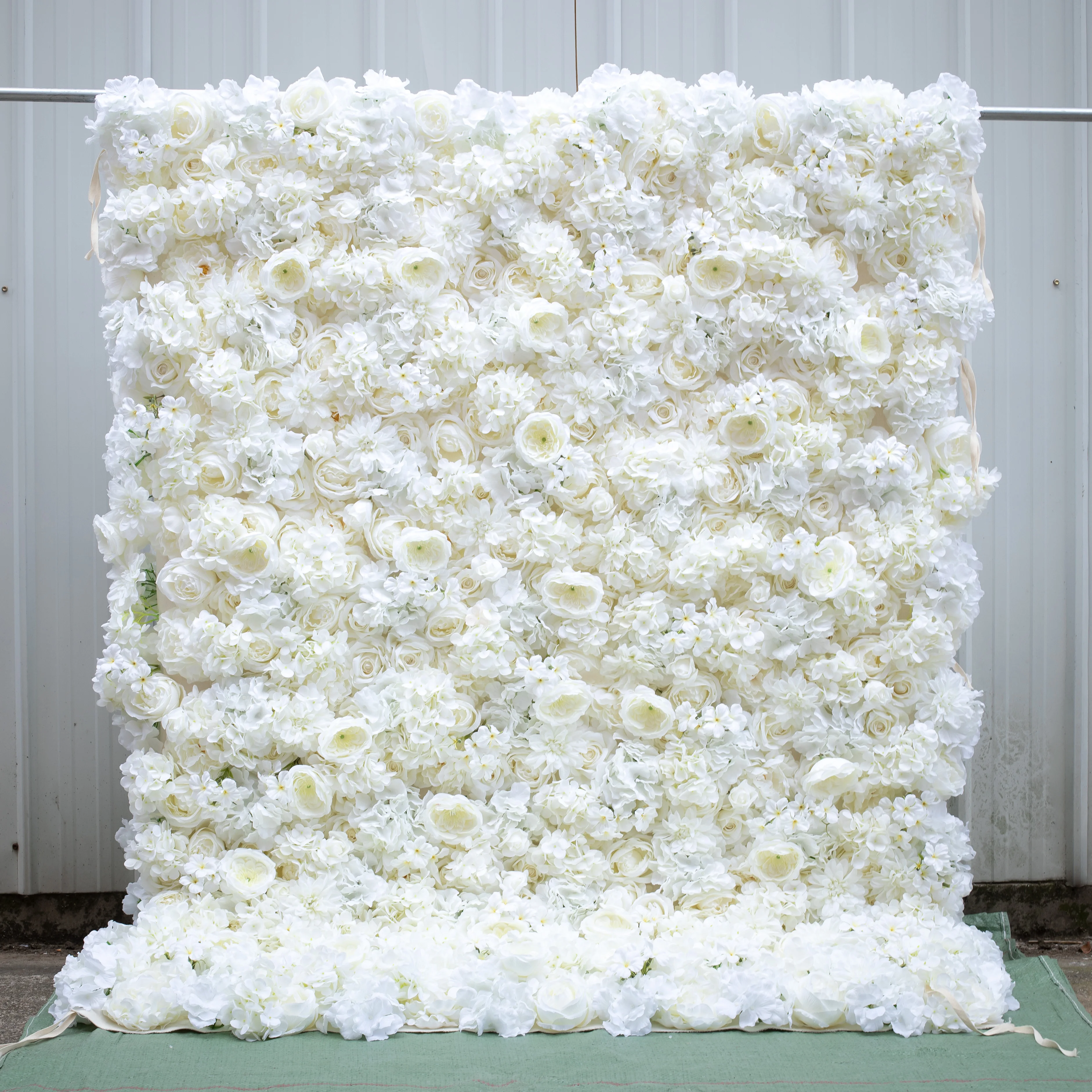 Artificial Silk Rose Flower Wall Backdrop For Wedding Party Decorations ...