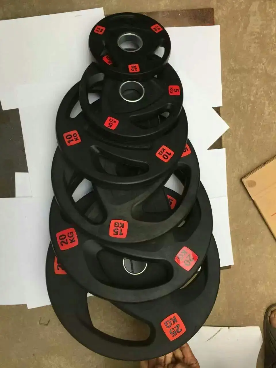 Rubber Coated Cast Iron Dumbbell Set for Strength Training