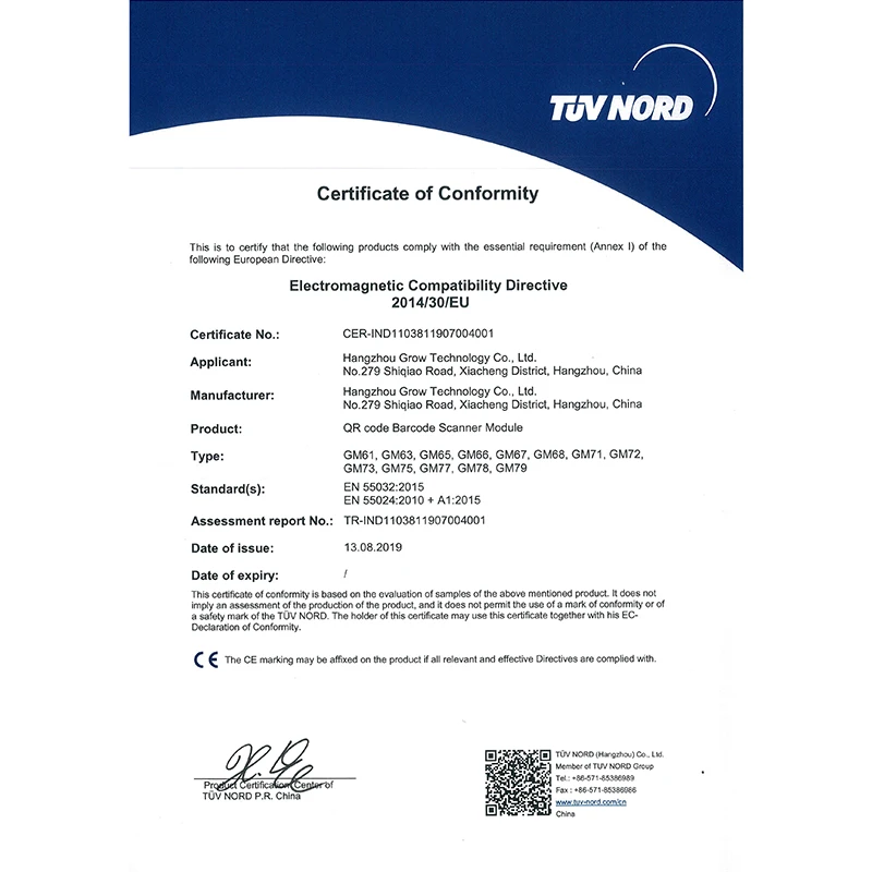 GROW GM78 Barcode Scanner - Fast, Reliable, and Versatile