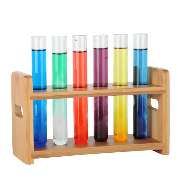 Wooden Colorimetric Glass Test Tube Rack Creative Multifunctional Test ...