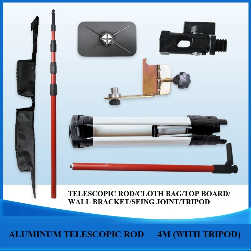 4m Aluminum High Quality Telescopic Rod With Tripod For Measurement ...
