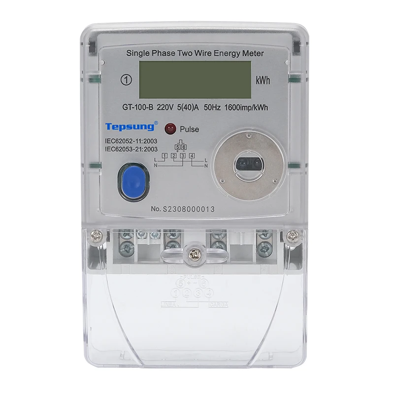 Single Phase Two Wire DLMS Smart Energy Meter - White