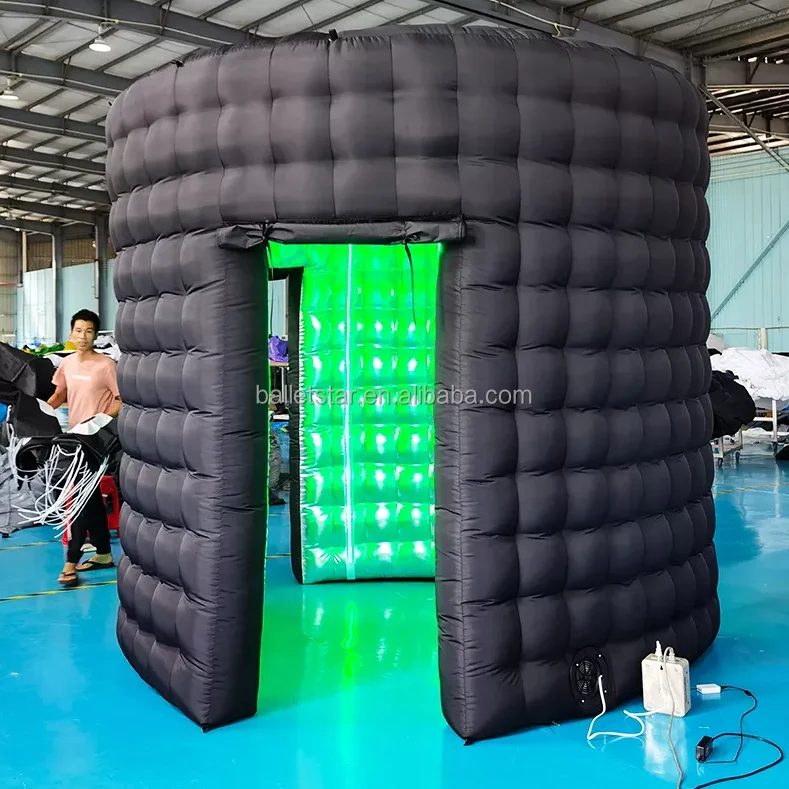 3 Doors Inflatable LED Photo Booth Tent - 10x10 Customized