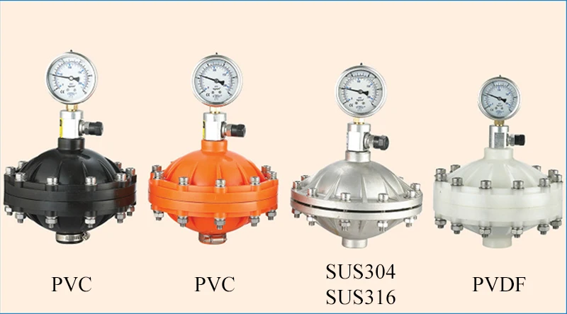 Ptfe/epdm Diaphragm Pulse Damper Fluid Pulsation Damper For Dosing ...
