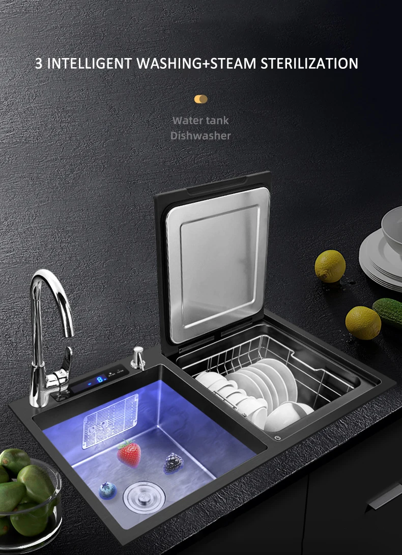 Maxky Dishwasher - Efficient Cleaning for 8 Sets of Tableware