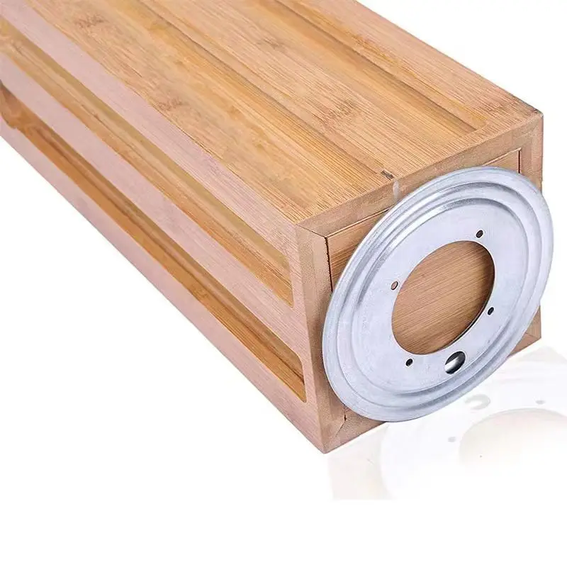Eco- Friendly Rotating Solid Bamboo Coffee Capsule Storage Organizer ...