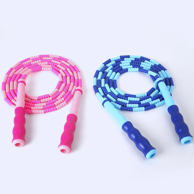 Beaded Pvc Children Plastic Bamboo Joint Weighted Skipping Jump Rope ...