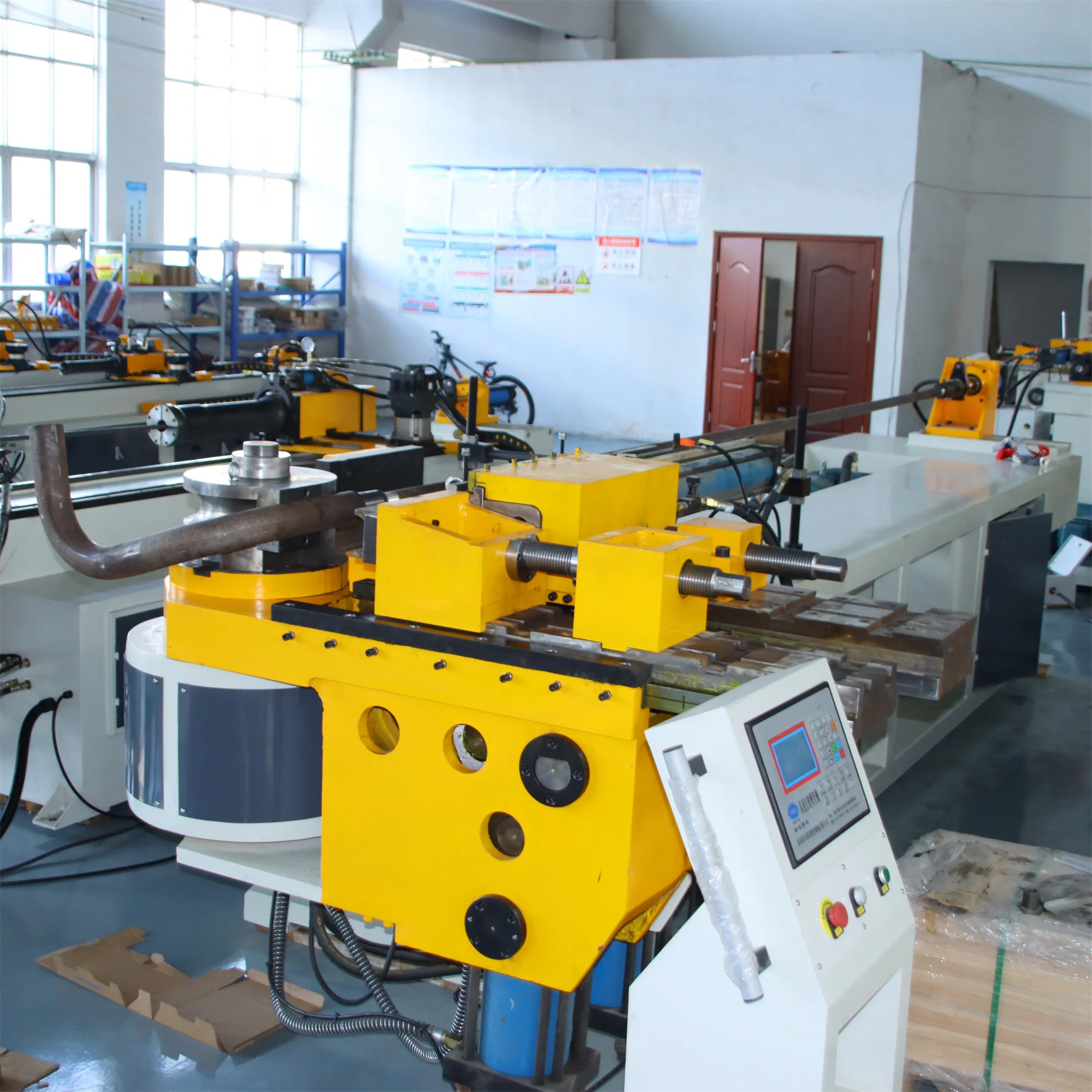 DW130NC Semi-Automatic Hydraulic Pipe and Tube Bender Machine Exhaust Mandrel for Bending Pipes ...
