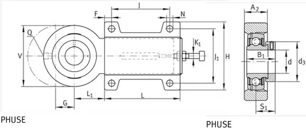 Take Up Housing Unit Phuse25 Phuse 25 Bearing - Buy Phuse25 Bearing ...