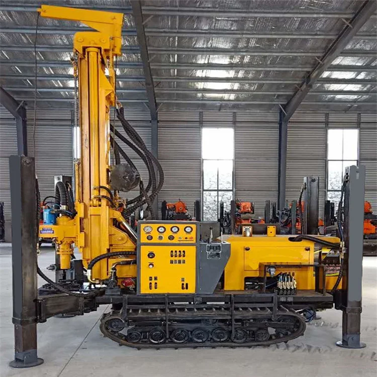 Pneumatic Rubber/steel Crawler Water Well Drilling Rig Fully Automatic ...
