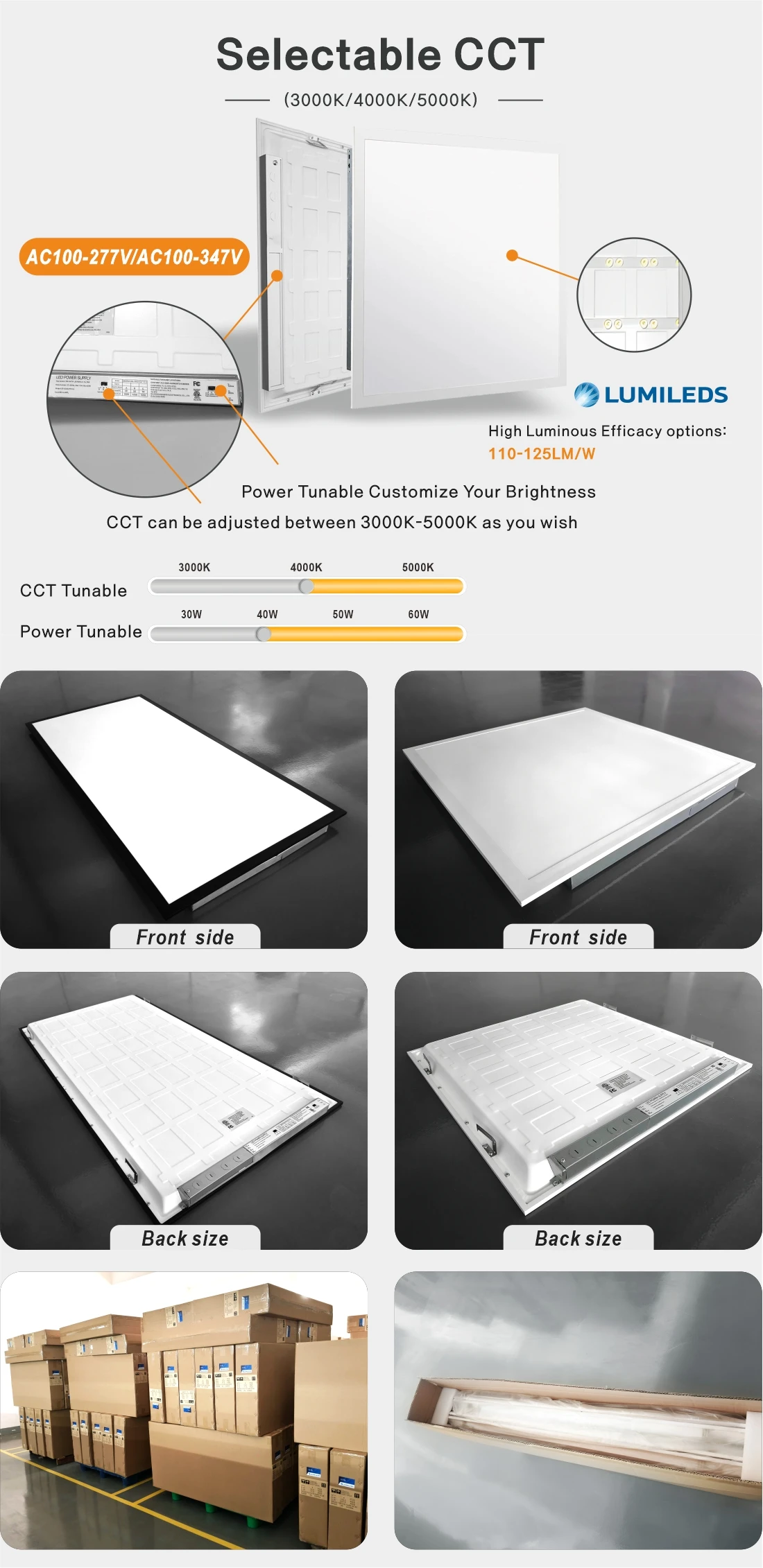 Etl 2x4 60w 72w Panel Light 2x2 Led Flat Panel Light 1200x300 Flat ...