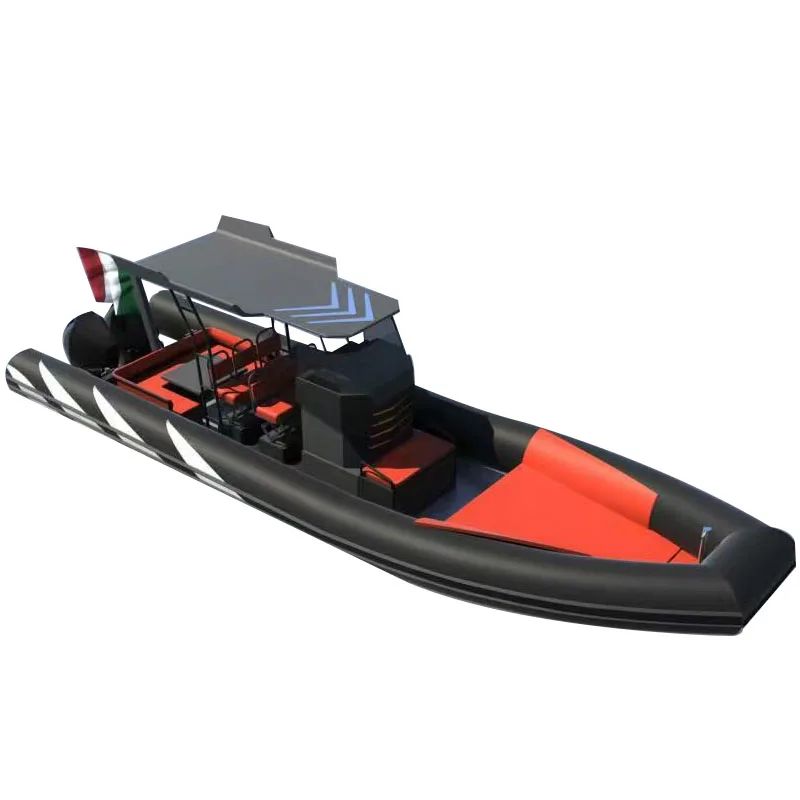 High Performance 28ft Aluminum RIB Boat with Double Motor