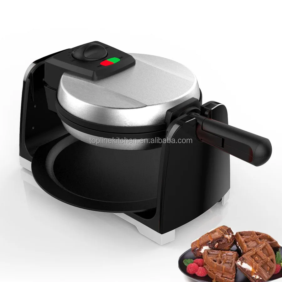 180 Degree Flip Rotating Waffle Maker Machine Stainless Steel Thick ...