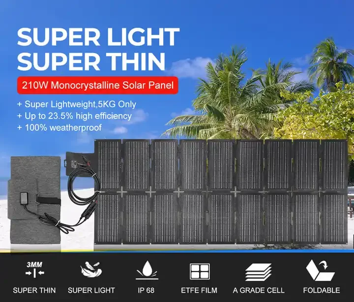 200w Solar Panels Foldable Etfe Camping Solar Charger 200 Watt 24v ...