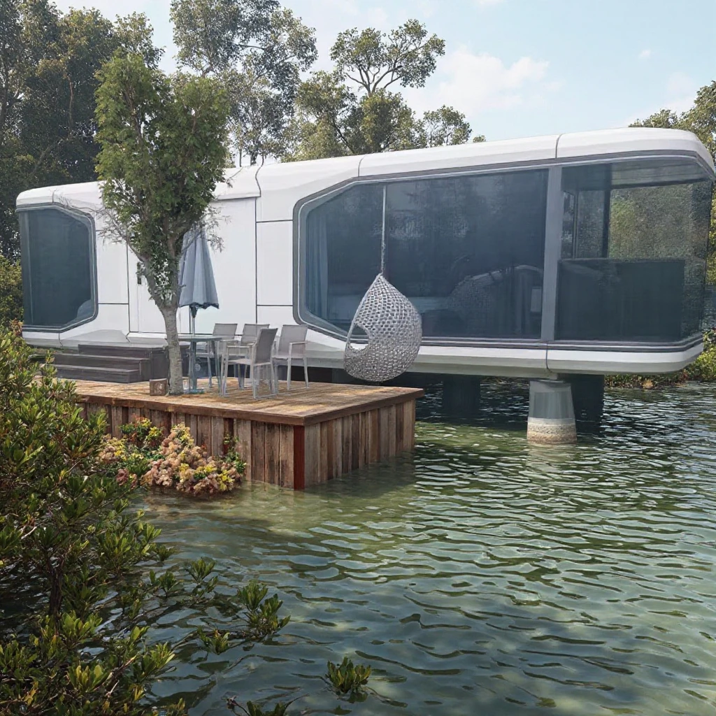 Luxury Modular Prefab Capsule House Steel Mobile Tiny House with ...