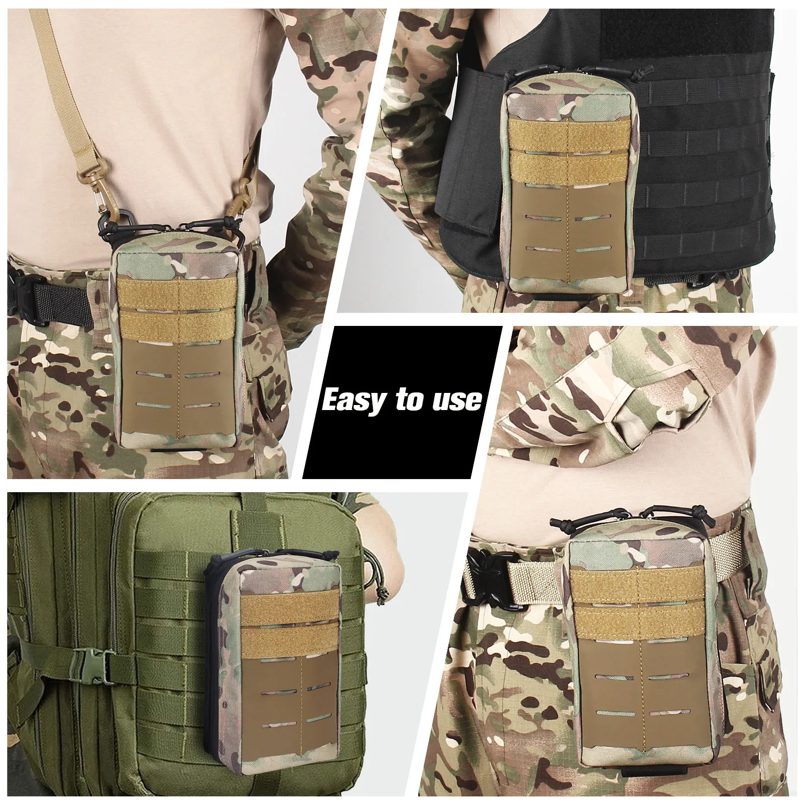 2 Color Molle Pouches Tactical Compact Edc Pouch Bag Small Utility ...