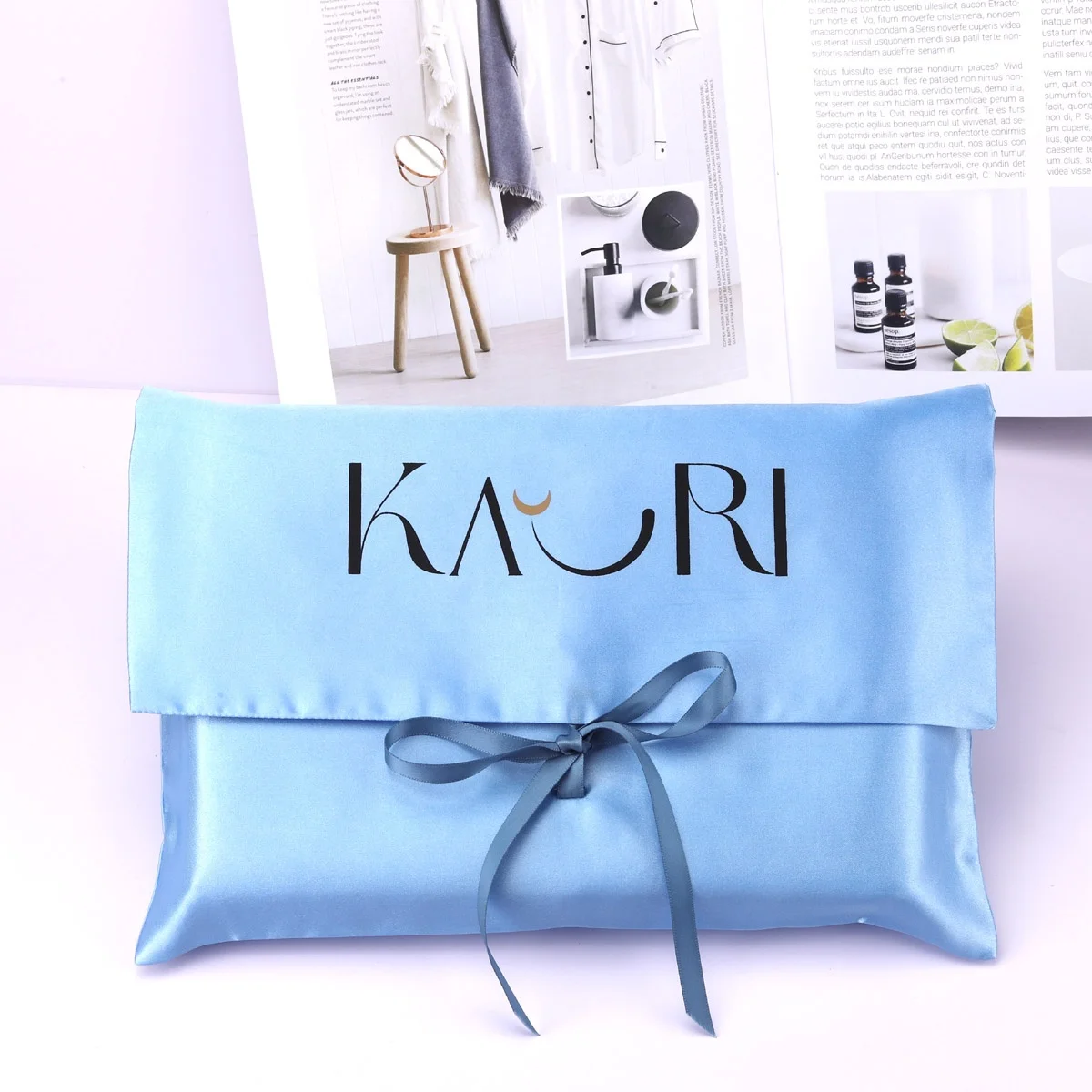 Custom Logo Printed Luxury Silk Hair Packaging Bag
