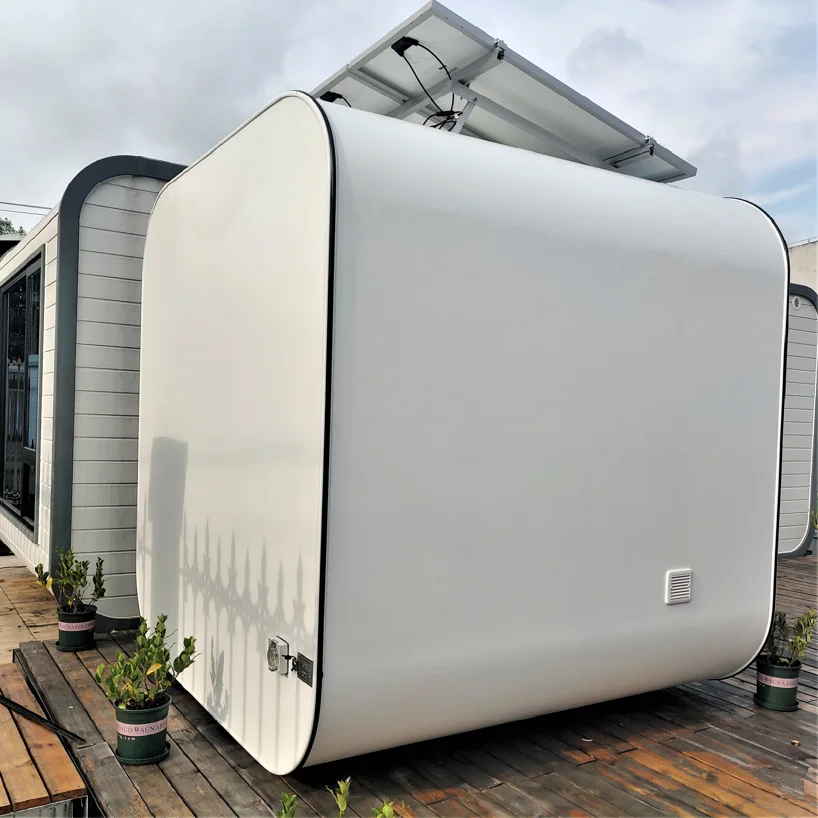 Outdoor Fully Assembled Solar Office Pod Decorated Backyard Shed ...