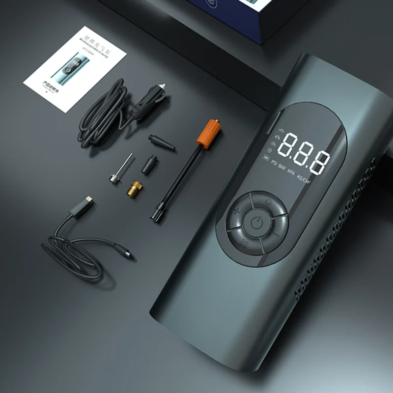 12v Wireless Handheld Inflation 6000mah Car Tyre Pump Air Compressor ...