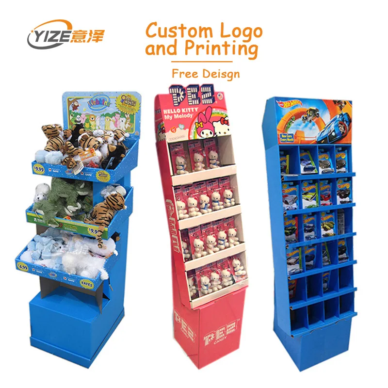 Custom Supermarket Retail Display Rack Cardboard Pop Display Stand ...
